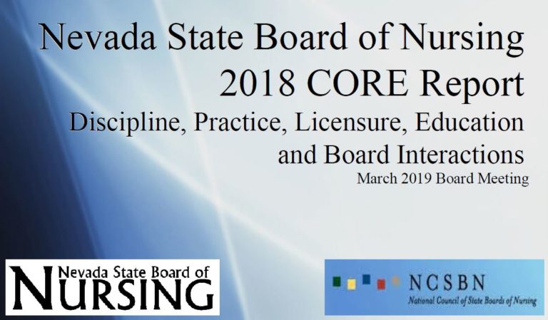 CORE Reports – Nevada State Board of Nursing